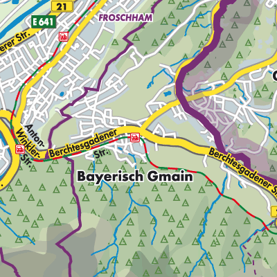 Bayerisch Gmain - Stadtpläne und Landkarten
