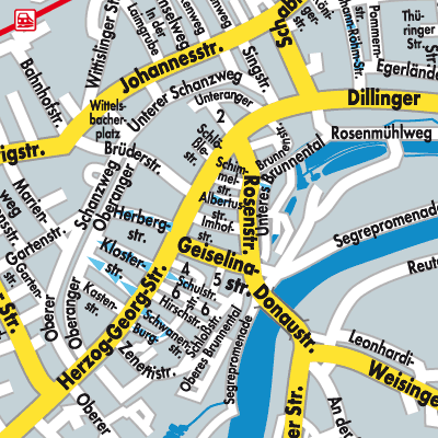 Lauingen (Donau) - Stadtpläne und Landkarten